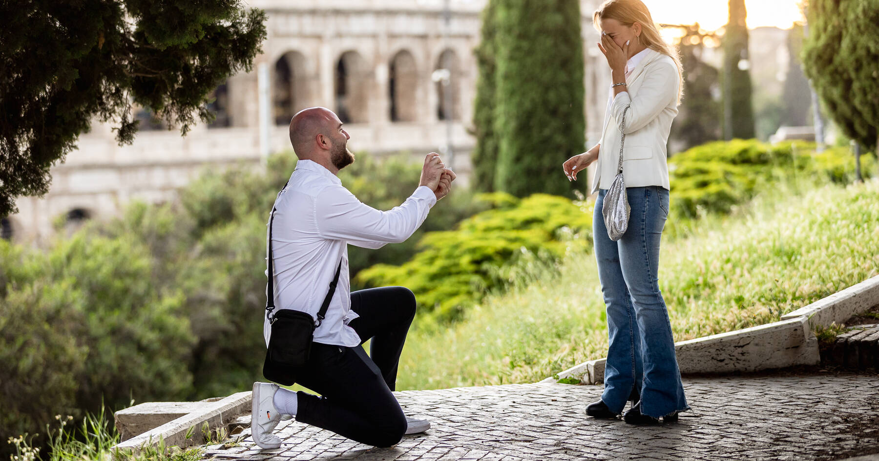 Surprise Wedding Proposal at the Colosseum with Adi and Tomer