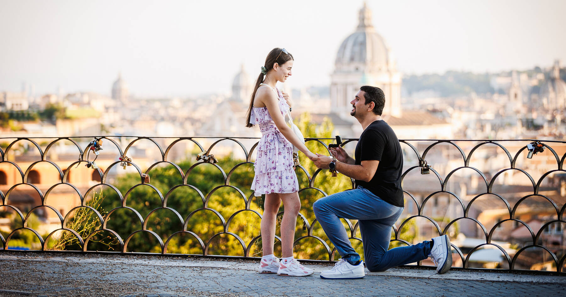 Surprise Proposal on the Pincio Terrazza Belvedere with Kremena and Rado