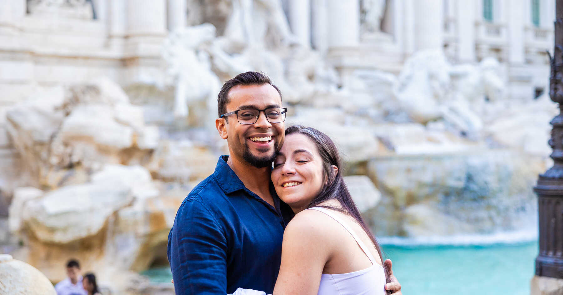 Surprise Proposal at the Trevi Fountain in Rome with Alejandra and Alex